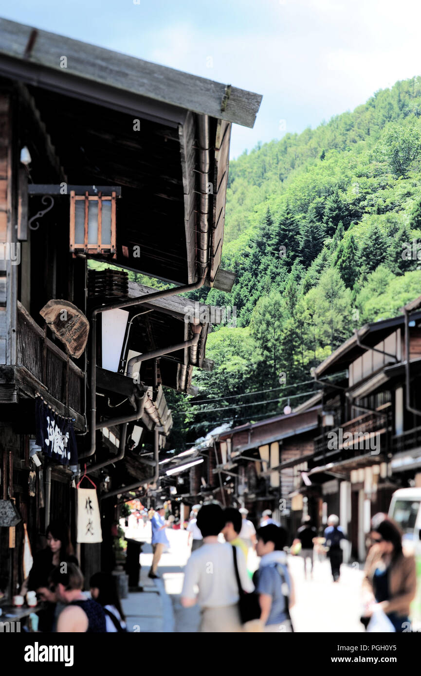 Street View at Narai-juku, Shiojiri City, Nagano, japan Stock Photo - Alamy