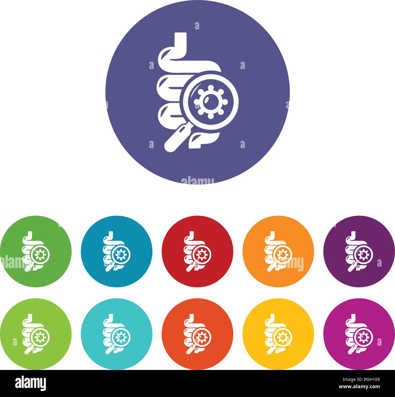 Intestine virus icons set vector color Stock Vector Image & Art - Alamy