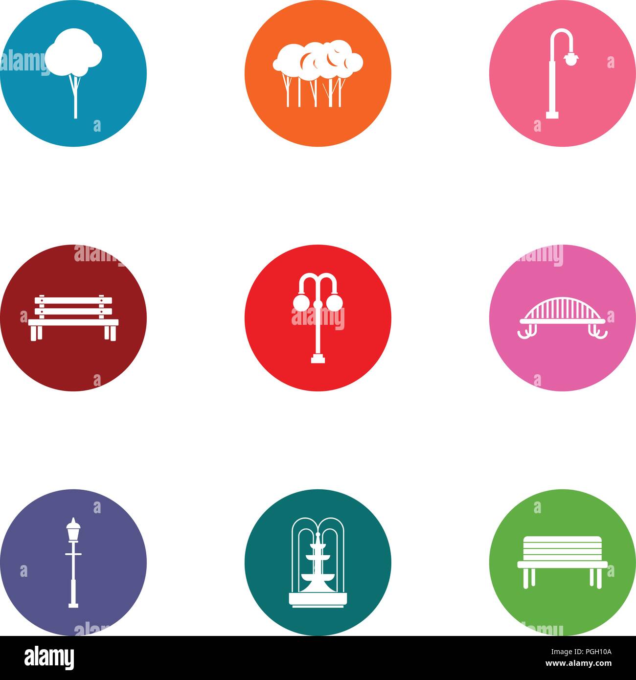 Public square with illumination Stock Vector Images - Alamy