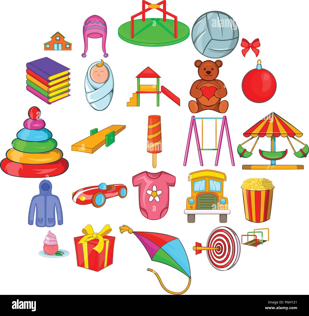 Childishness icons set, cartoon style Stock Vector Image & Art - Alamy