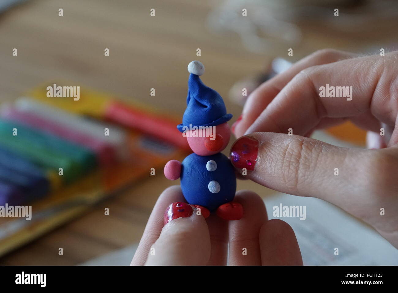 handmade decoration gnomes by kids, adults Stock Photo - Alamy