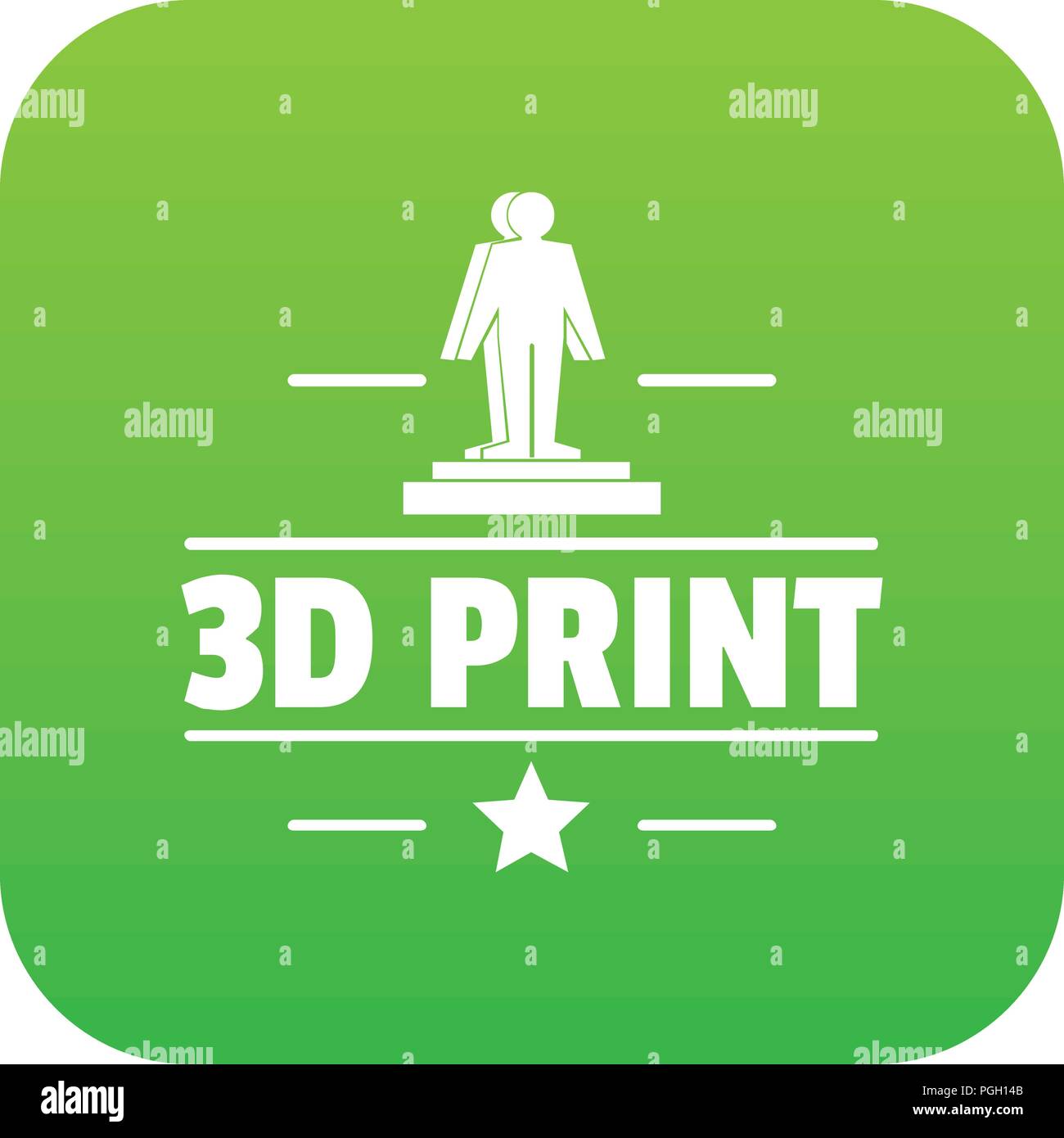 Process 3d printing icon green vector Stock Vector Image & Art - Alamy