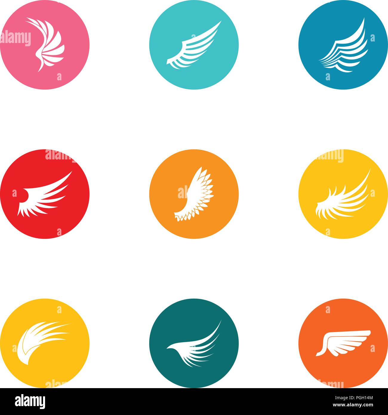 Swing icons set, flat style Stock Vector Image & Art - Alamy