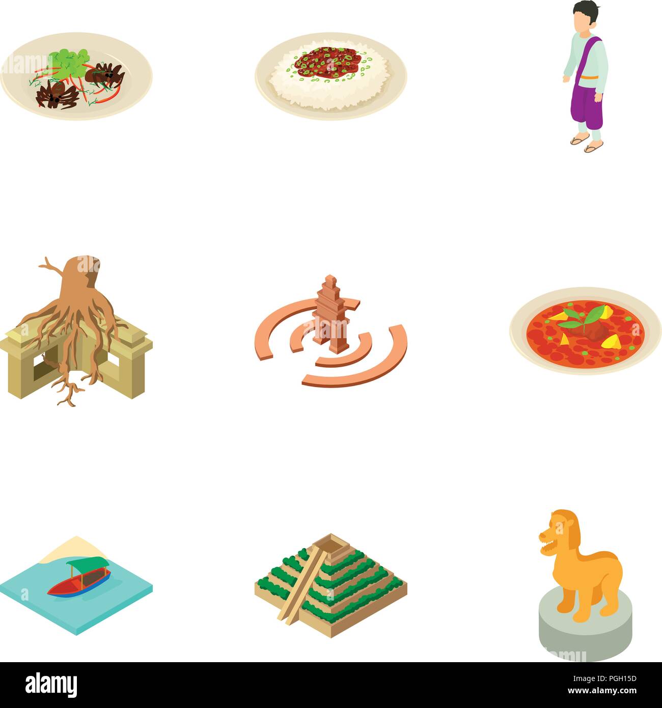 Island history icons set, isometric style Stock Vector Image & Art - Alamy