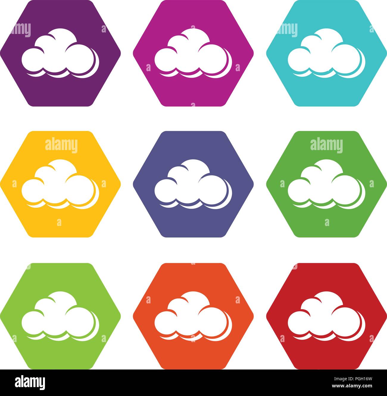 Web cloud icons set 9 vector Stock Vector Image & Art - Alamy