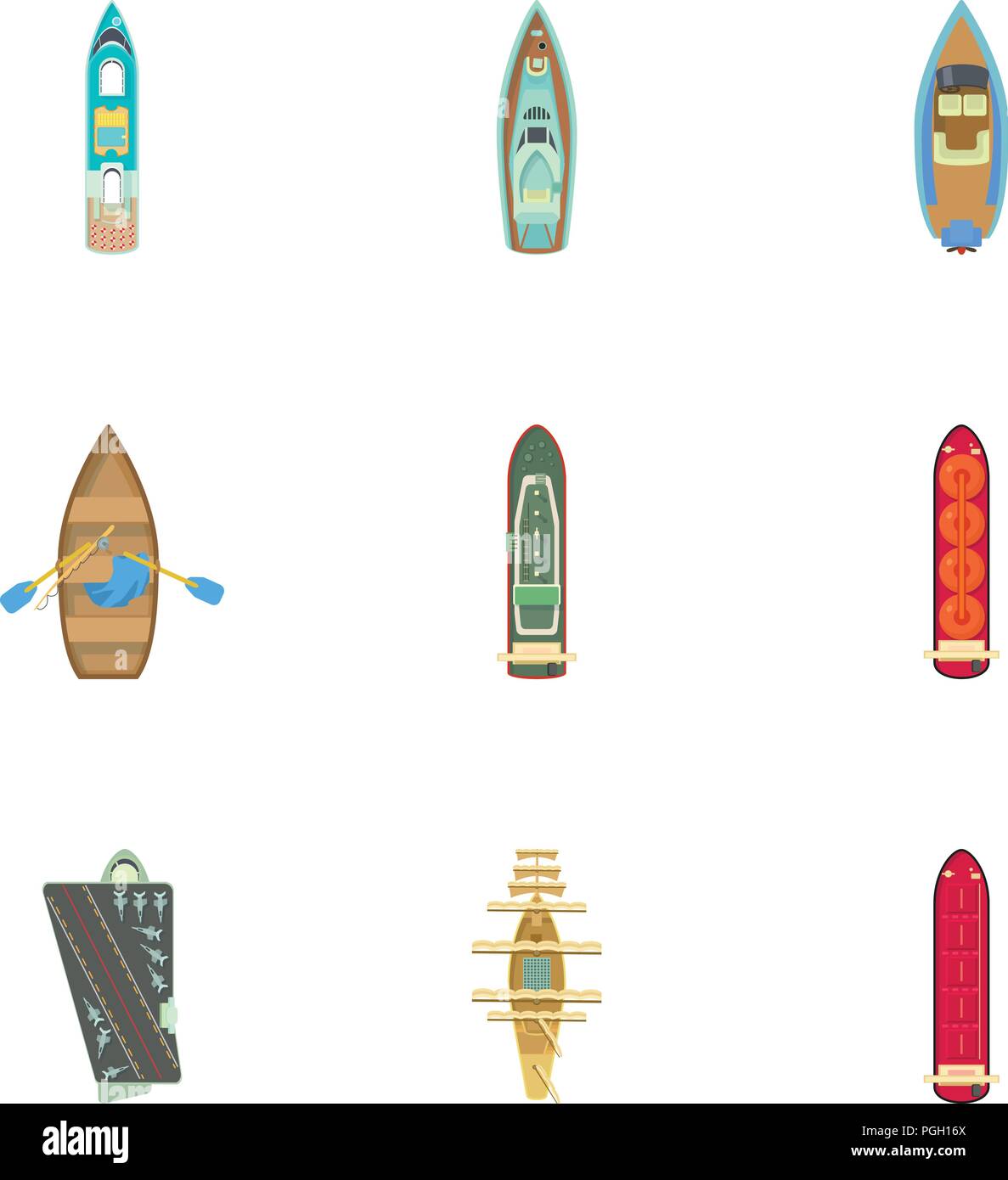 Dinghy icons set, cartoon style Stock Vector Image & Art - Alamy