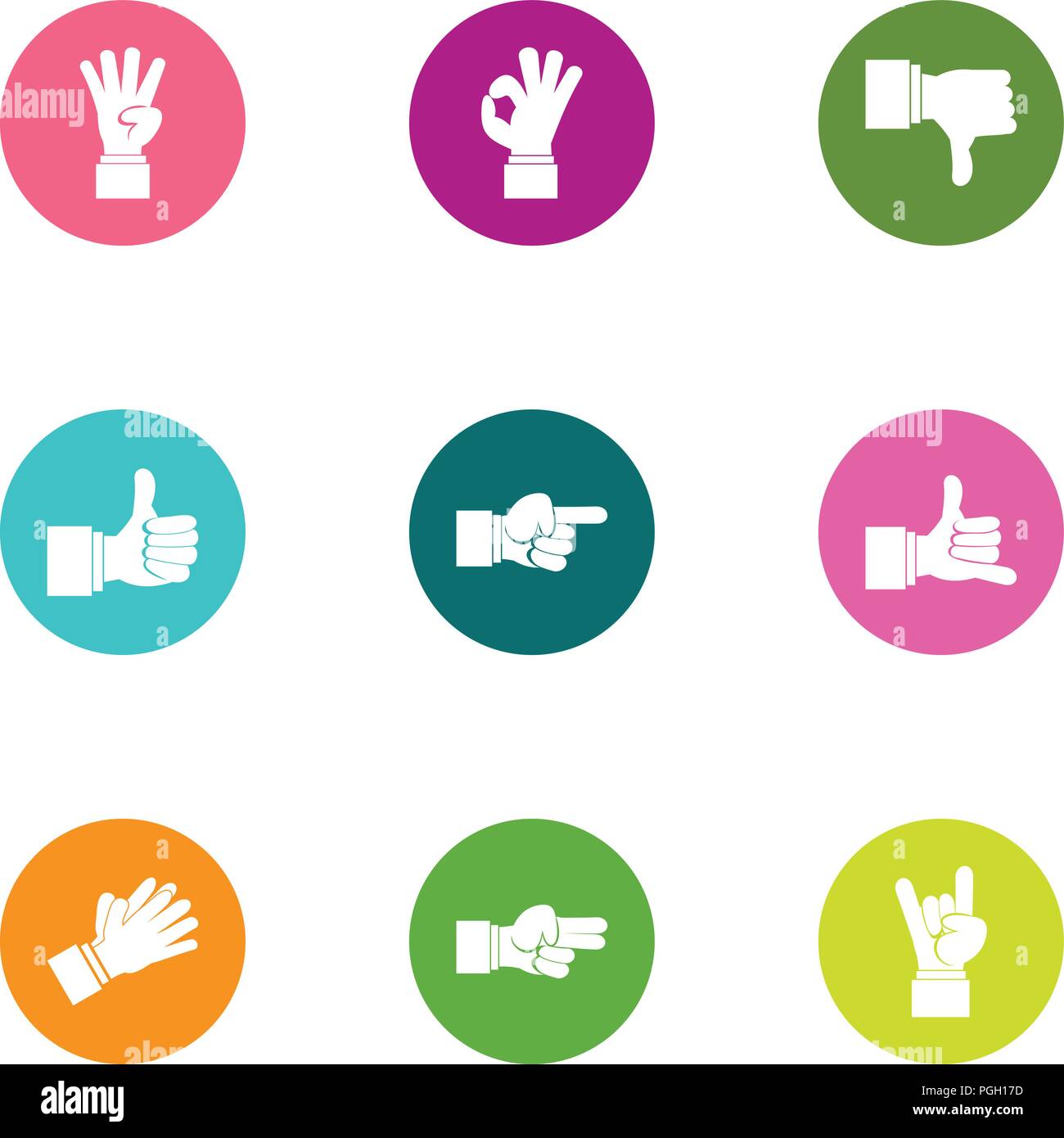 Excellently icons set, flat style Stock Vector Image & Art - Alamy