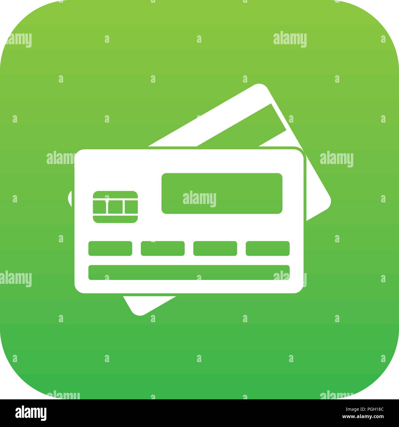 Credit card icon digital green Stock Vector Image & Art - Alamy