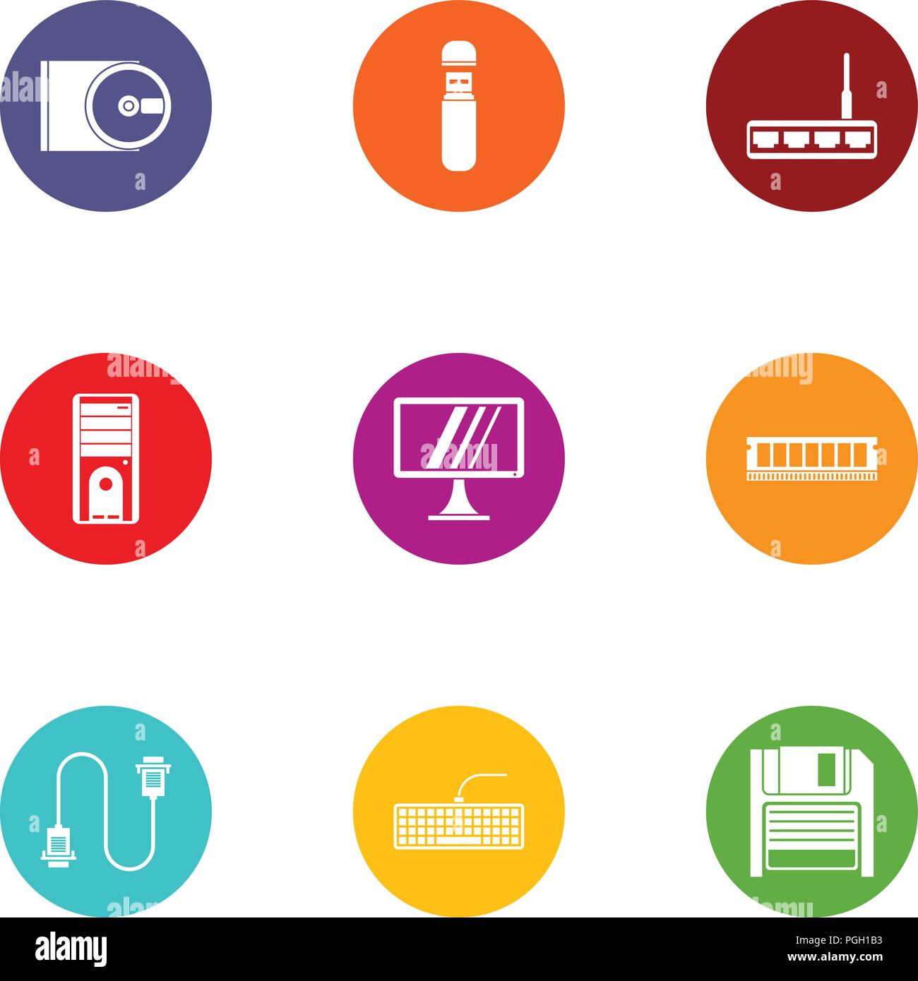 Indication icons set, flat style Stock Vector Image & Art - Alamy