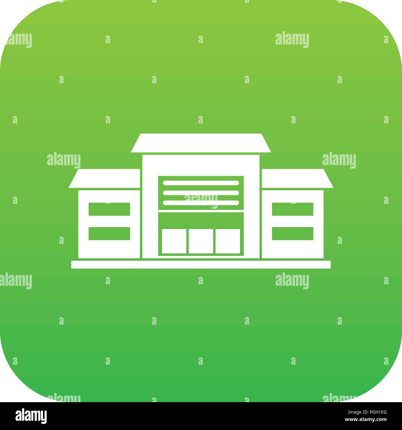Warehouse icon digital green Stock Vector Image & Art - Alamy