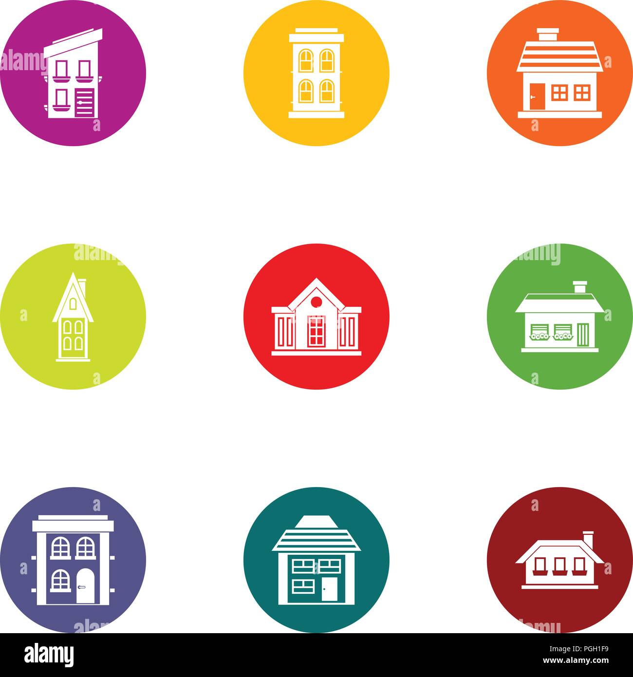 Formation icons set, flat style Stock Vector Image & Art - Alamy