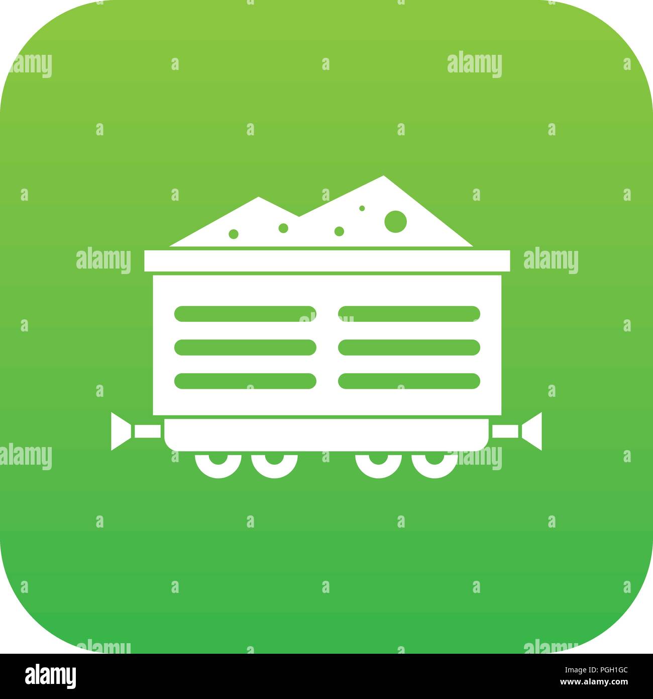 Train waggon with coal icon digital green Stock Vector Image & Art - Alamy