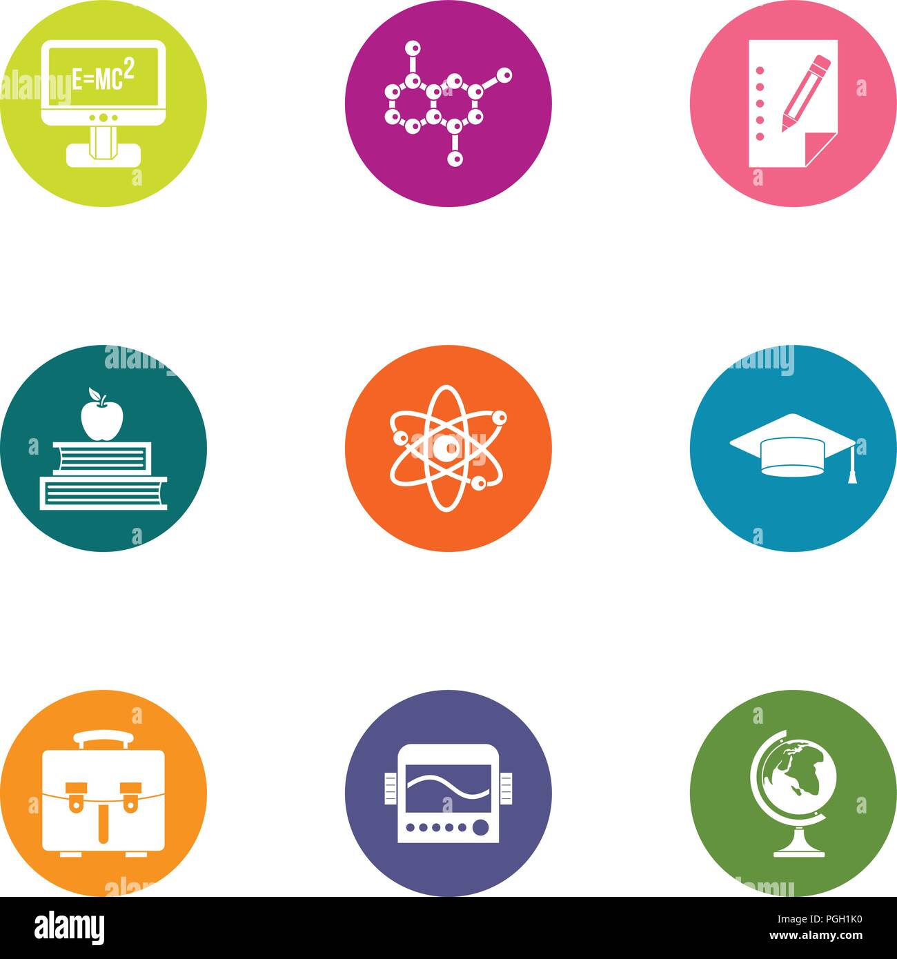 Evaluation icons set, flat style Stock Vector Image & Art - Alamy