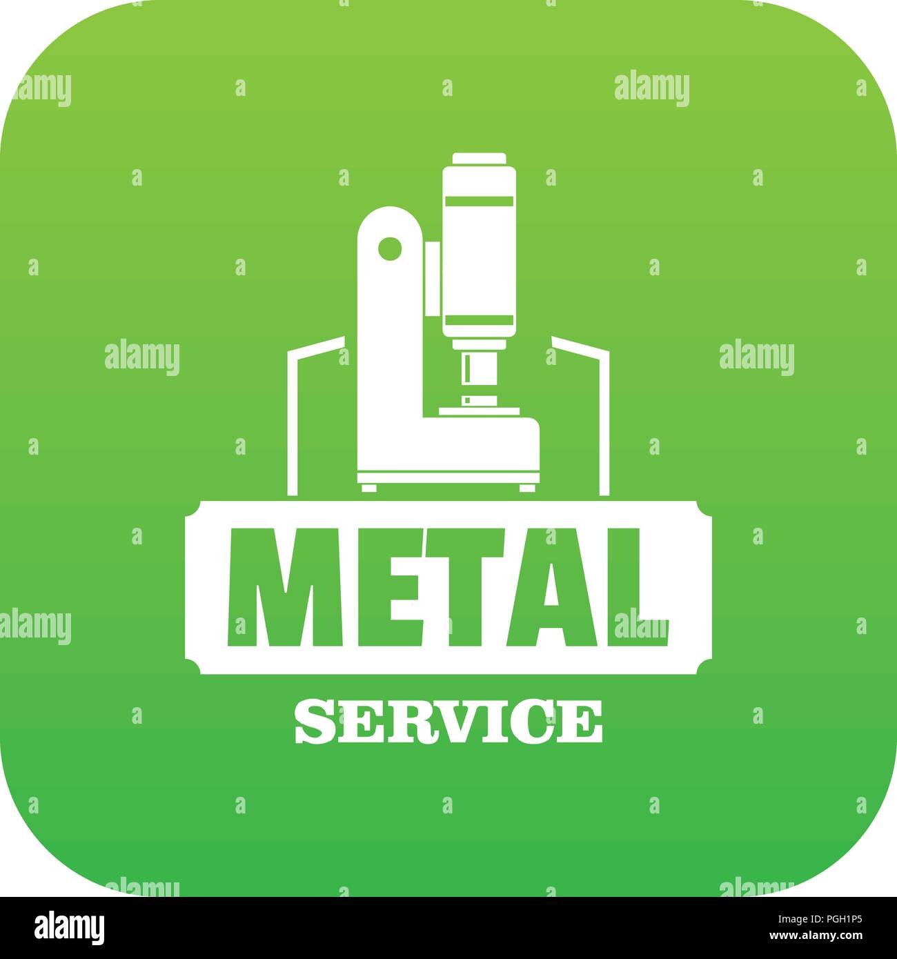 Metal service icon green vector Stock Vector Image & Art - Alamy