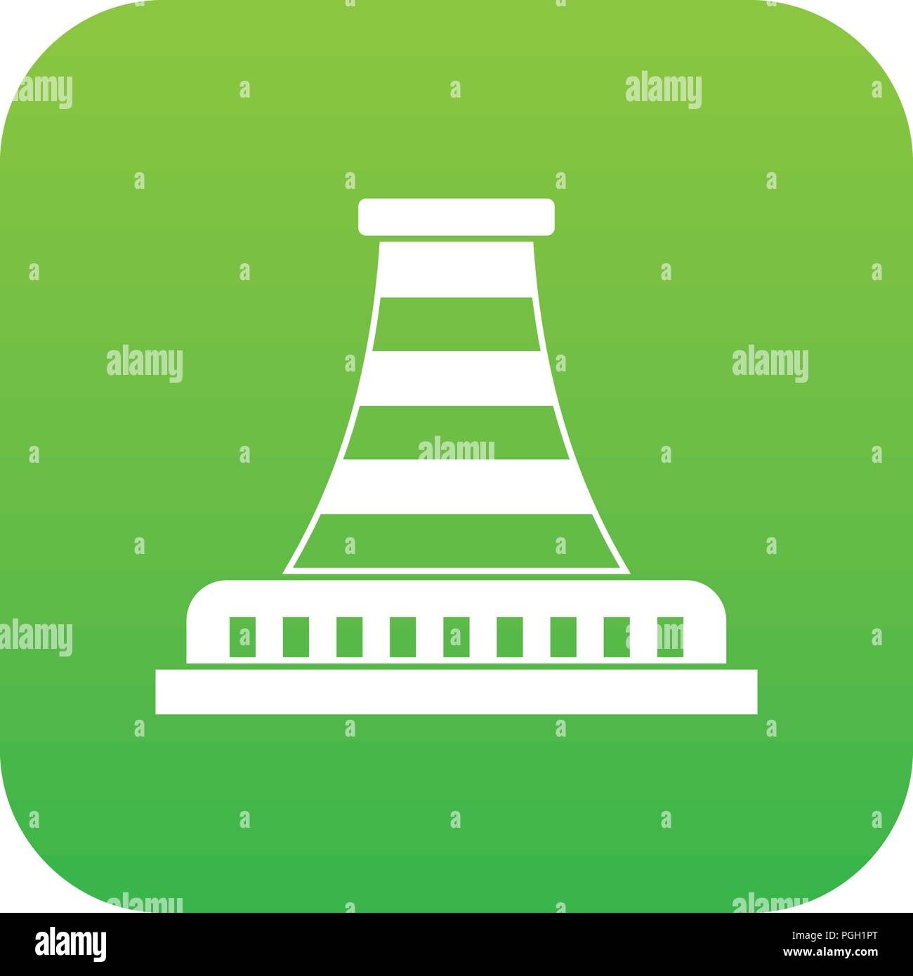 Refinery with pipe icon digital green Stock Vector Image & Art - Alamy