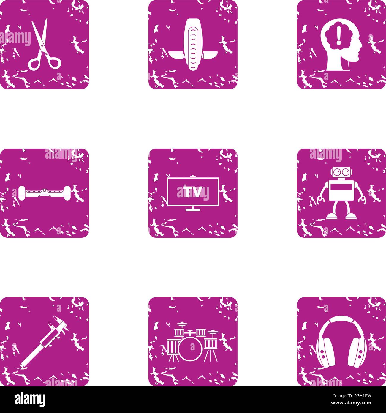 Software program icons set, grunge style Stock Vector Image & Art - Alamy