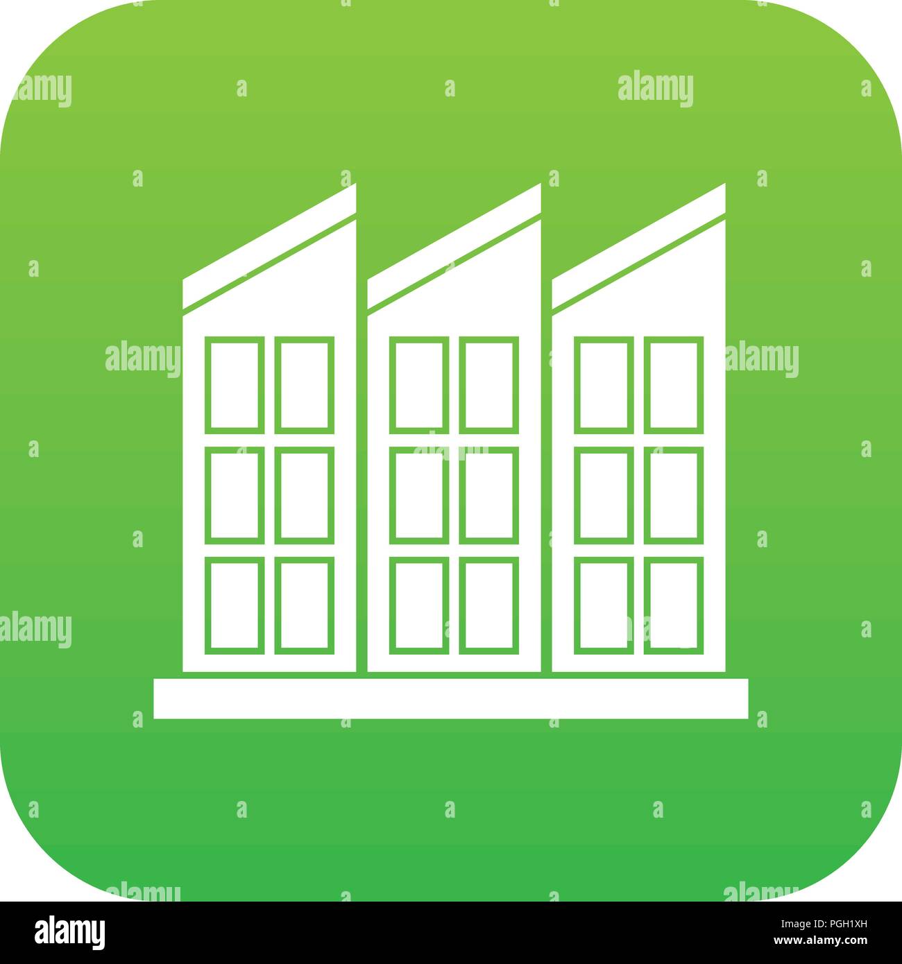Building icon digital green Stock Vector Image & Art - Alamy