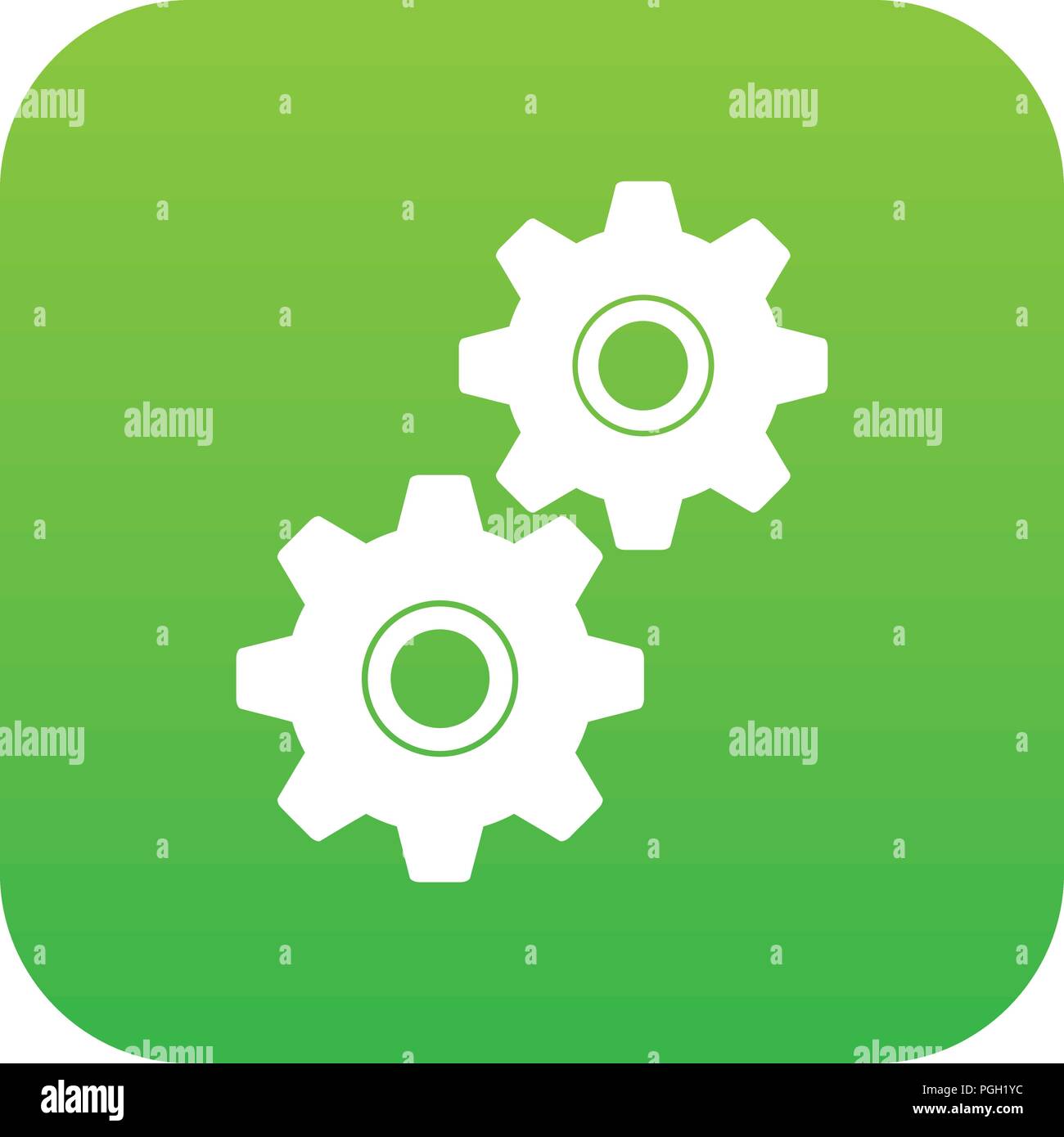 Gear icon digital green Stock Vector Image & Art - Alamy