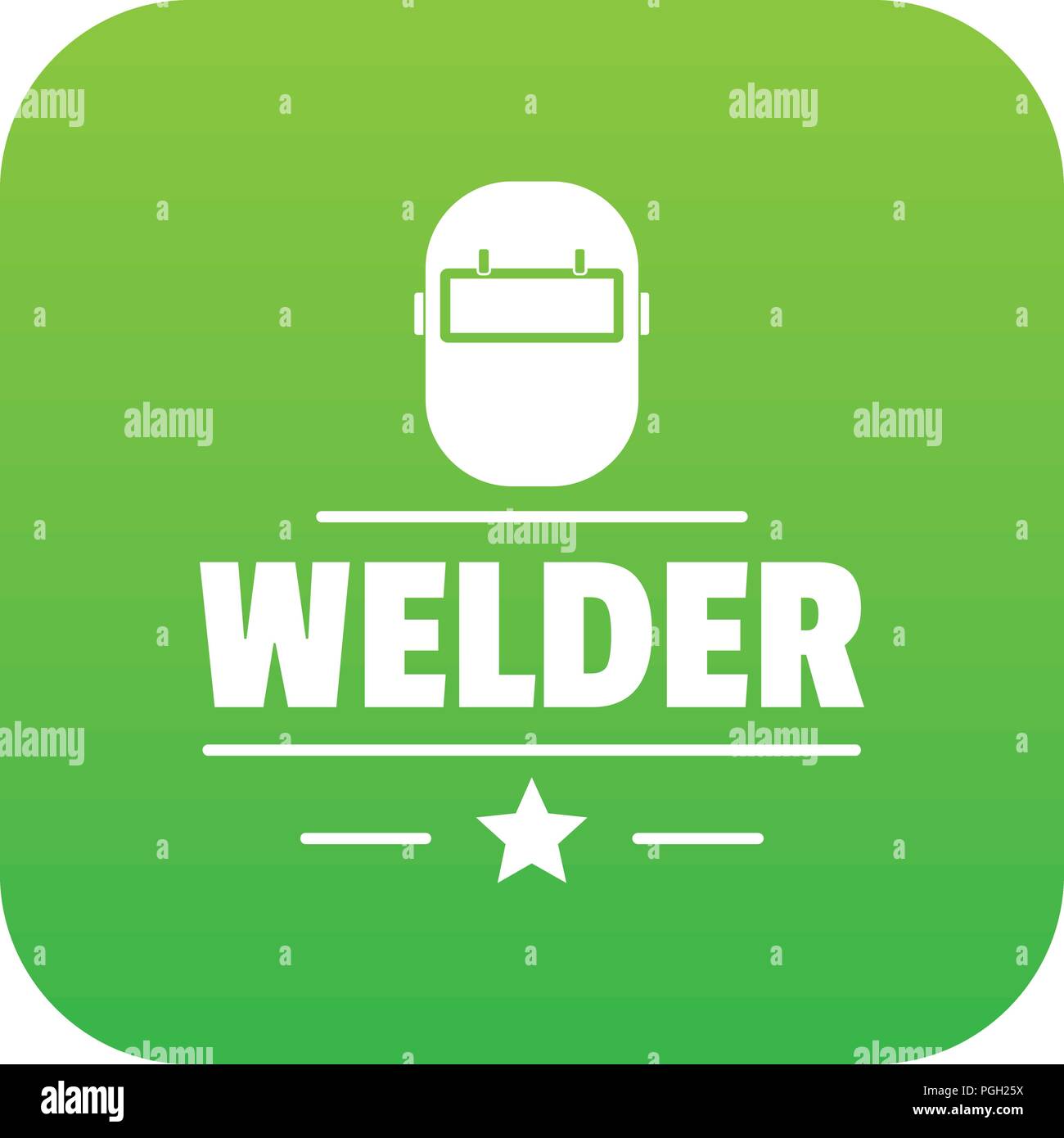 Welder mask icon green vector Stock Vector Image & Art - Alamy