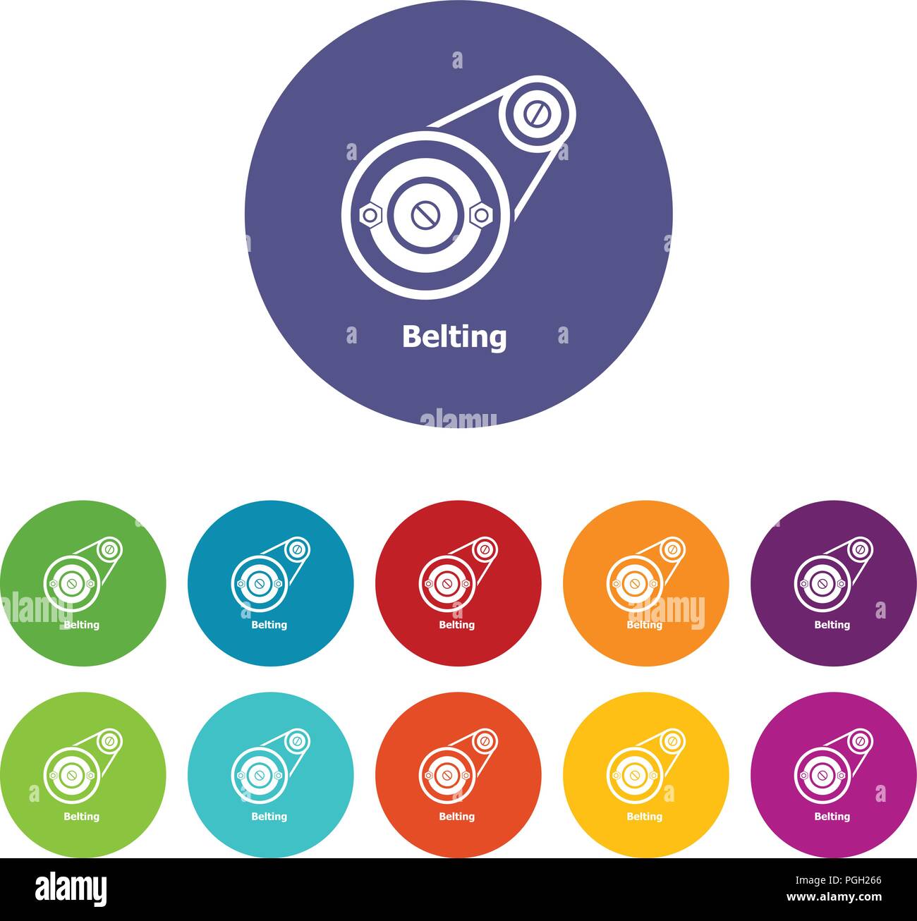 Belting drive icons set vector color Stock Vector Image & Art - Alamy