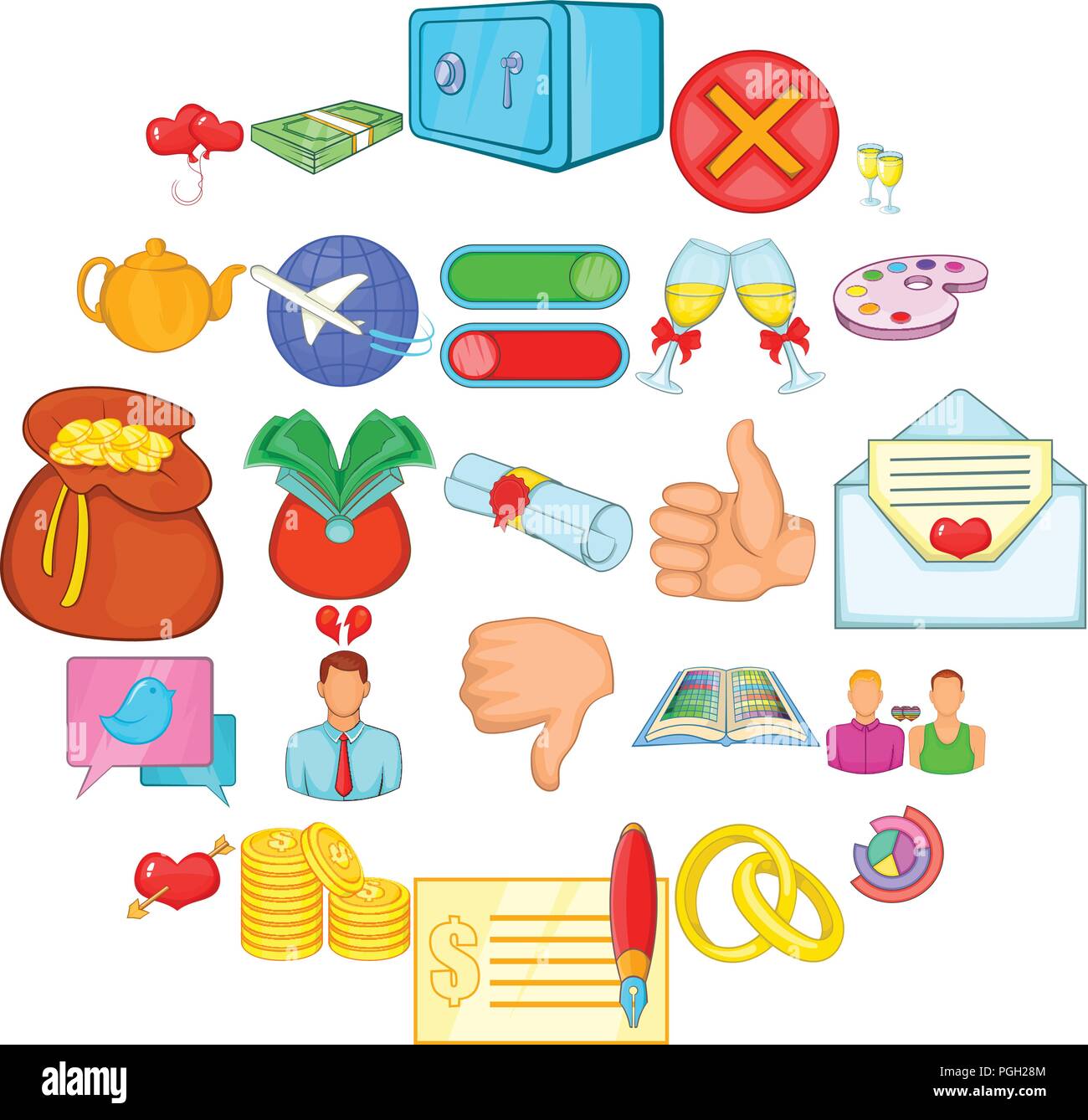 Choice icons set, cartoon style Stock Vector Image & Art - Alamy