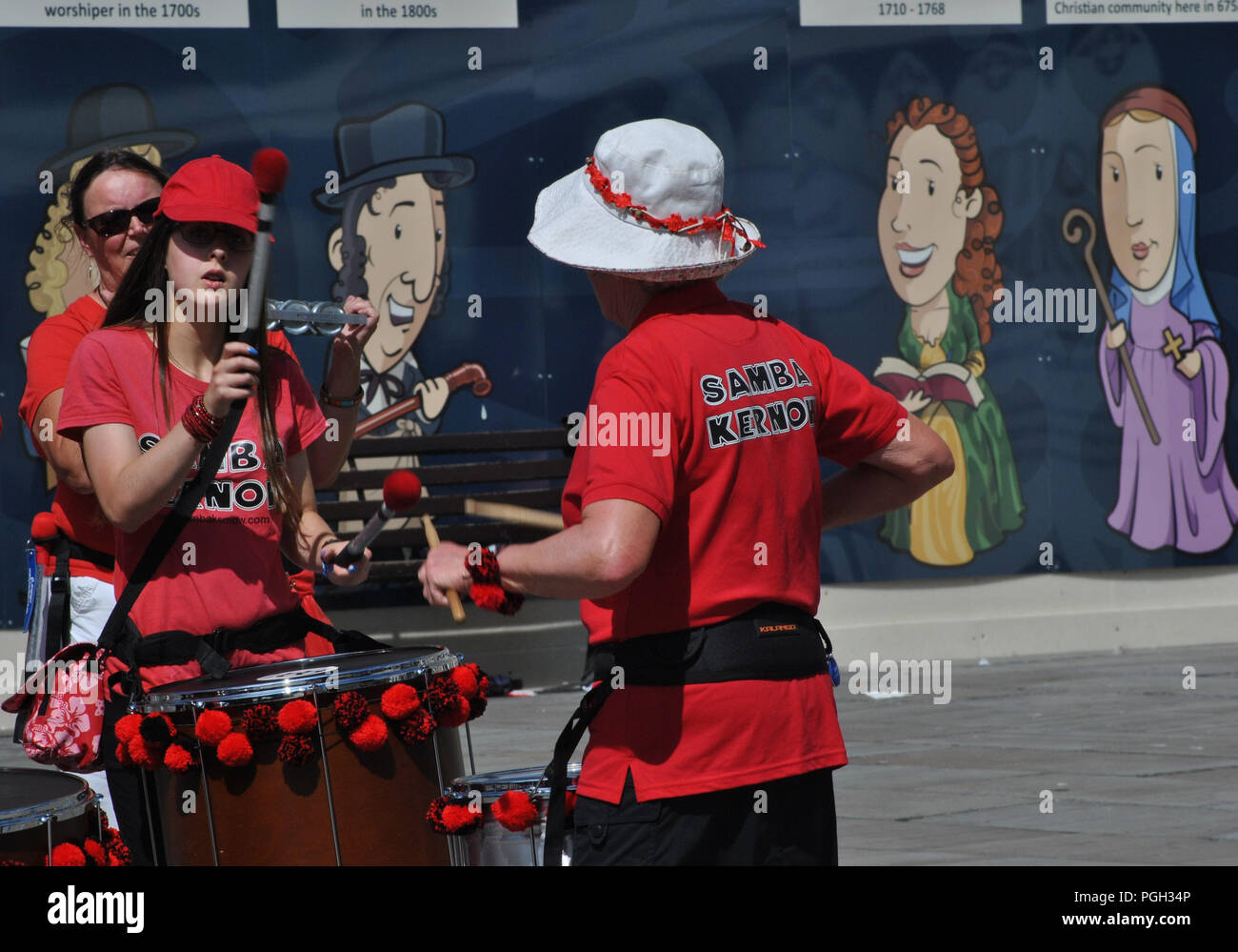 A Samba band rock Bath, England Stock Photo - Alamy