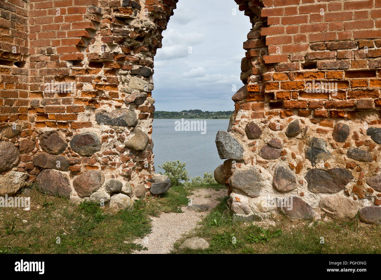 Ruins of Ludza medieval castle, Ludza, Latvia Stock Photo - Alamy