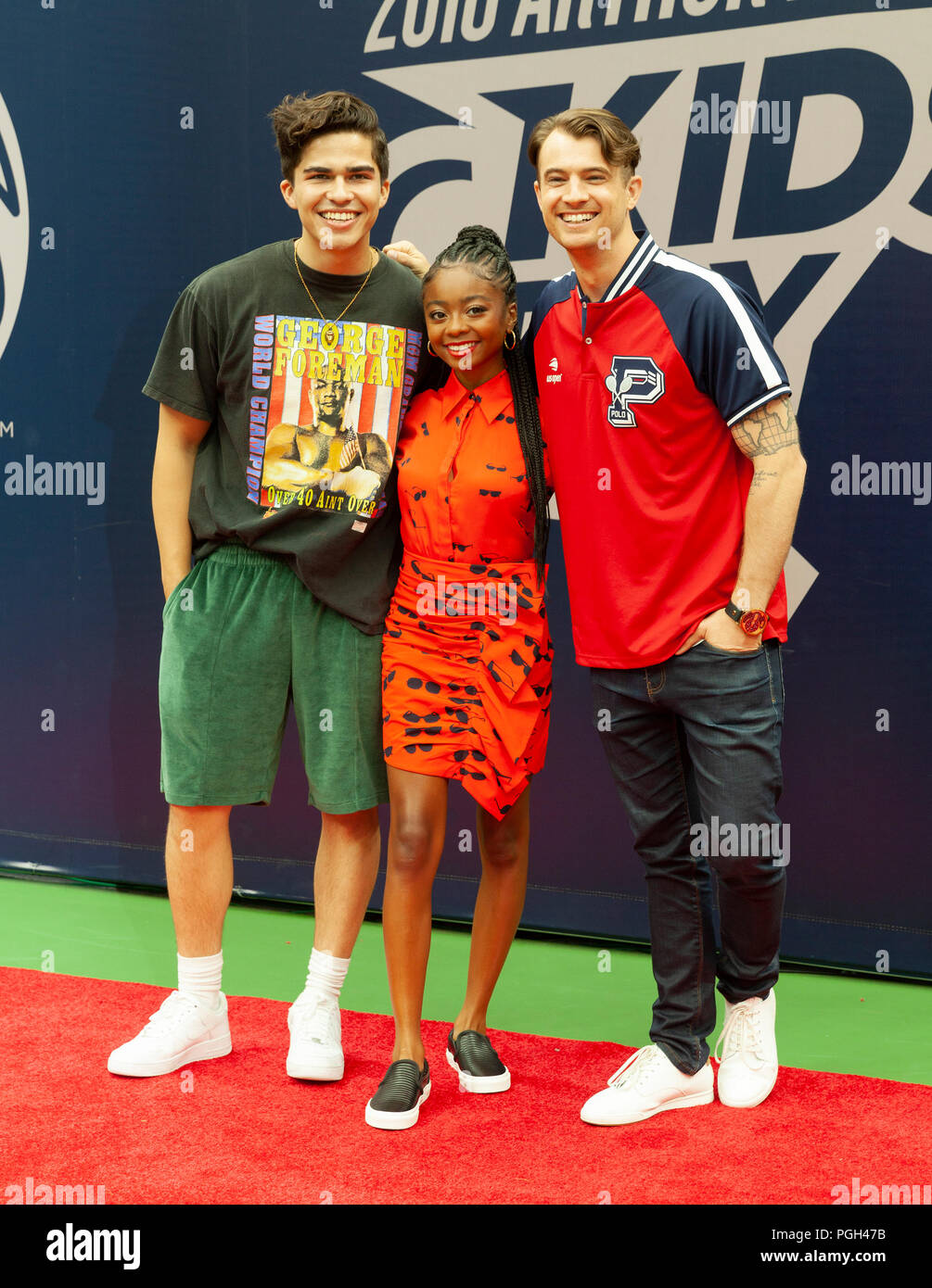 New York, USA. 25th Aug, 2018. Alex Aiono, Skai Jackson and Morgan ...