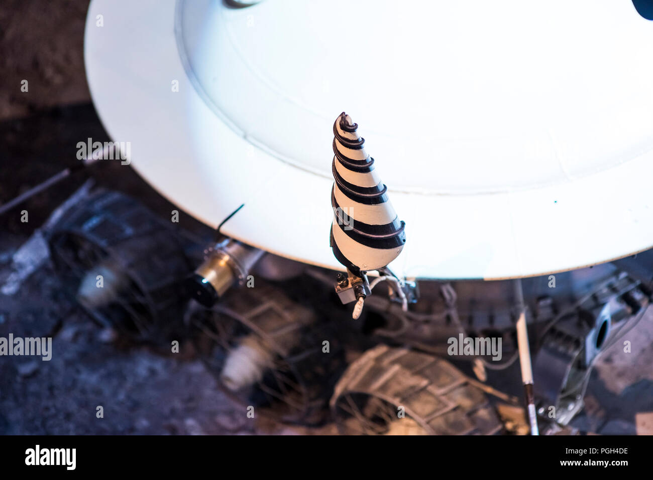 Astronaut Drives Rover. Detail of Smart moon-rover performs research ...