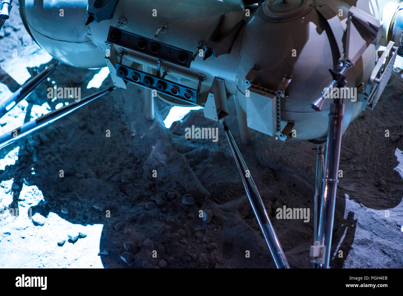 Astronaut Drives Rover. Detail of Smart moon-rover performs research ...
