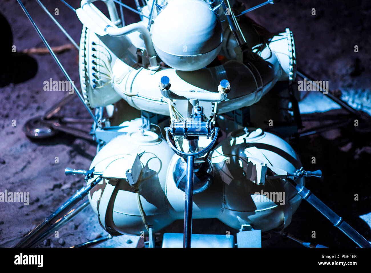 Spacecraft planets Luna spaceship satellite space station Stock Photo ...