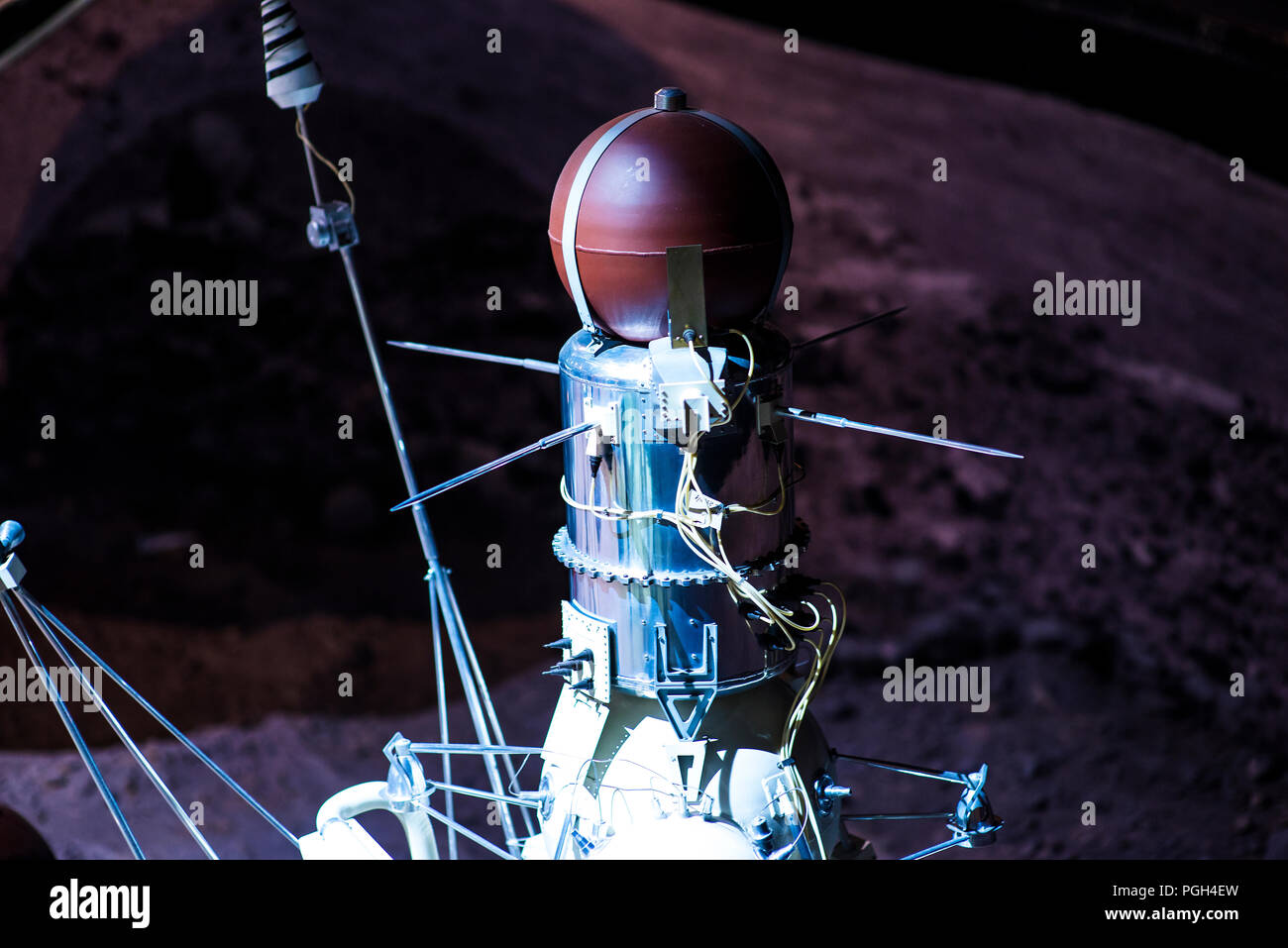 Spacecraft planets Luna spaceship satellite space station Stock Photo ...