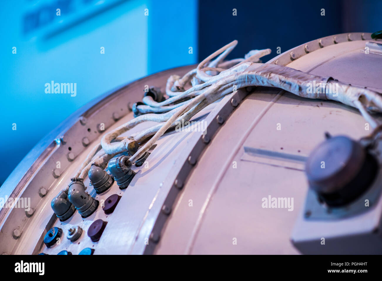 Detail of space rocket engine. Part of the rocket, close-up. Science ...