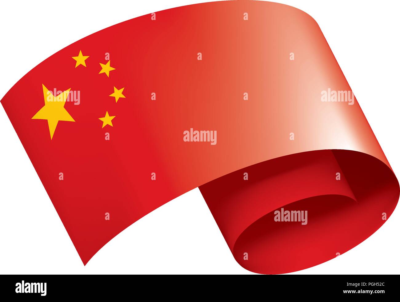 China flag, vector illustration on a white background Stock Vector ...