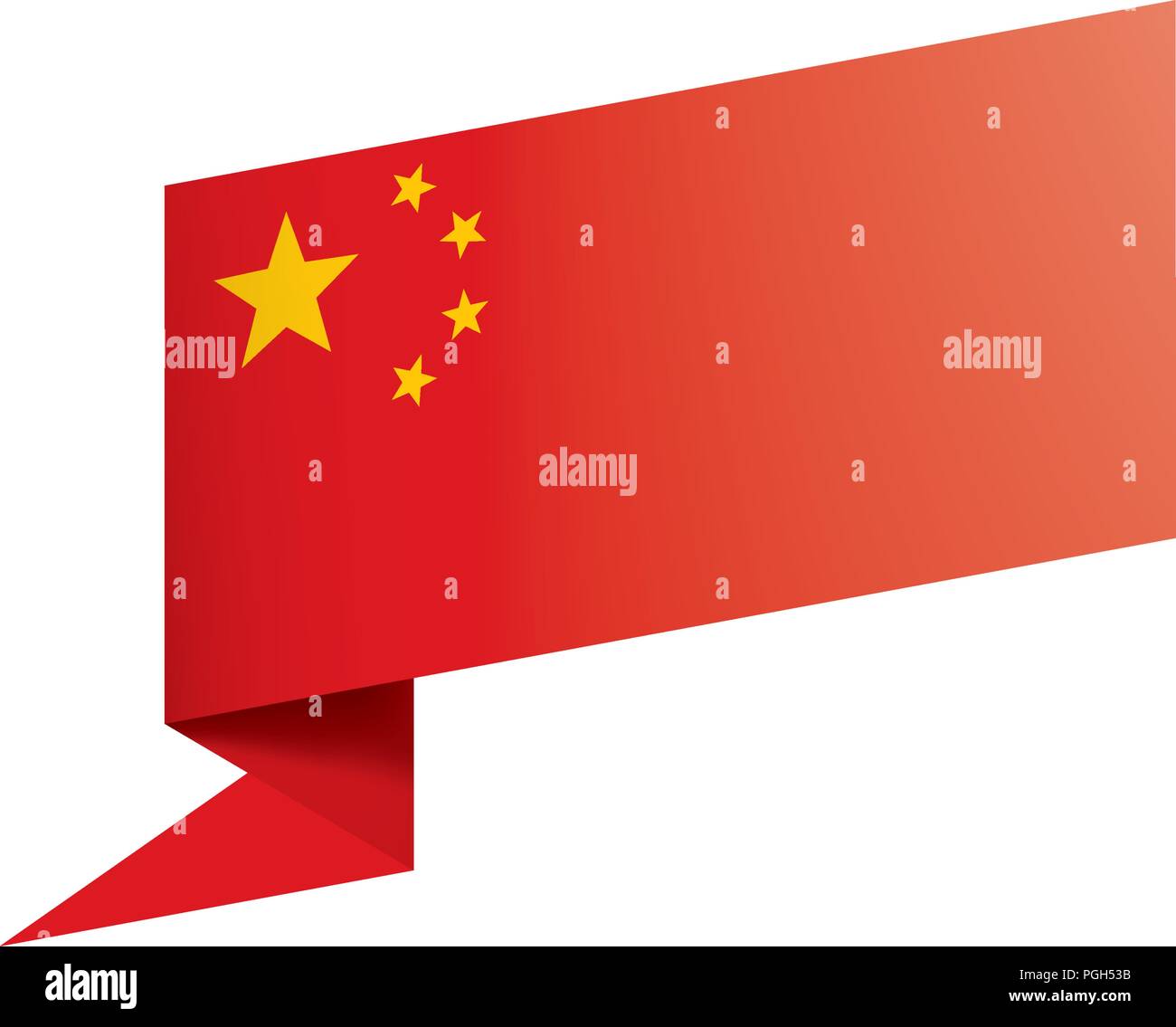 China flag, vector illustration on a white background Stock Vector ...