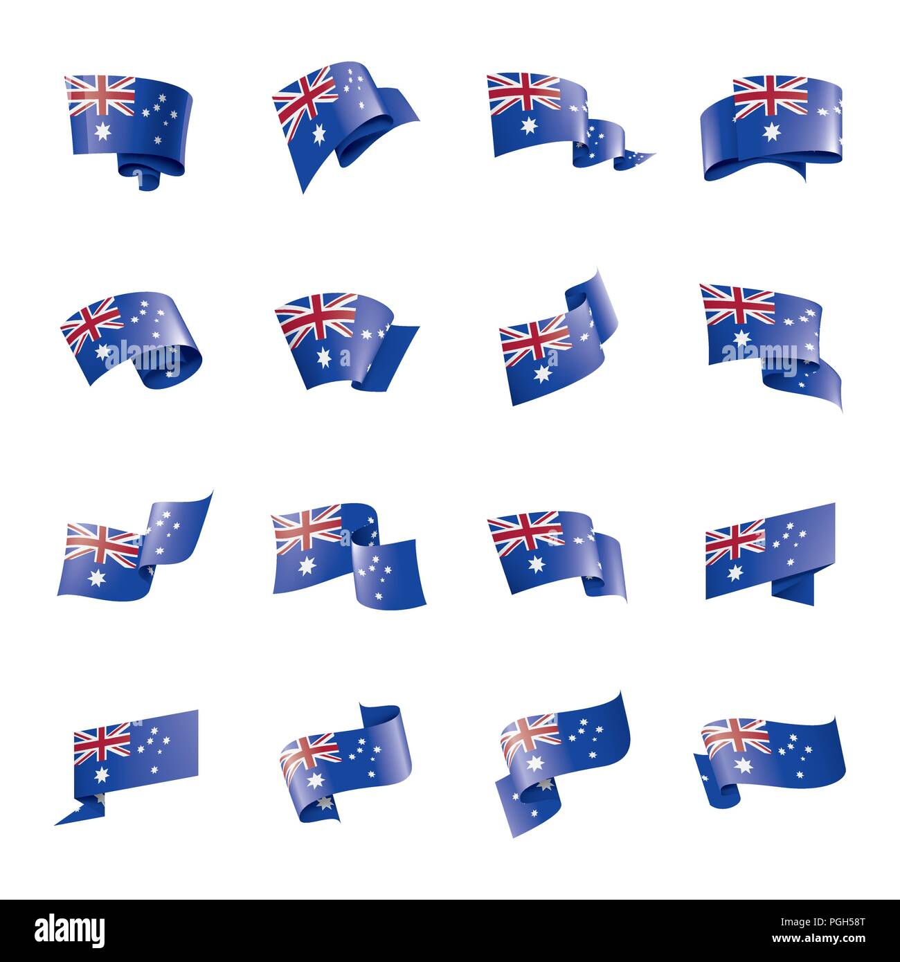 Australia flag, vector illustration on a white background Stock Vector ...