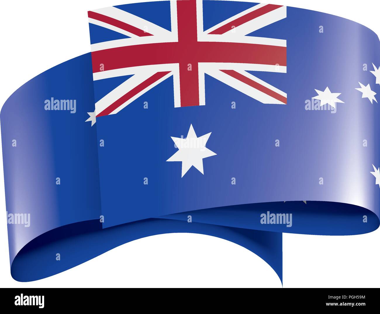 Australia flag, vector illustration on a white background Stock Vector ...