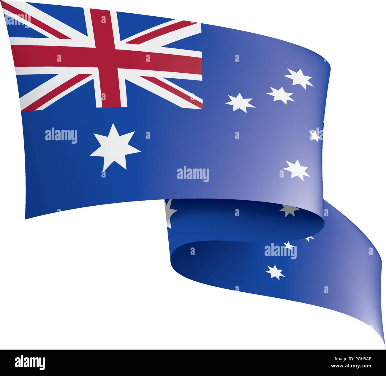 Australia flag, vector illustration on a white background Stock Vector ...