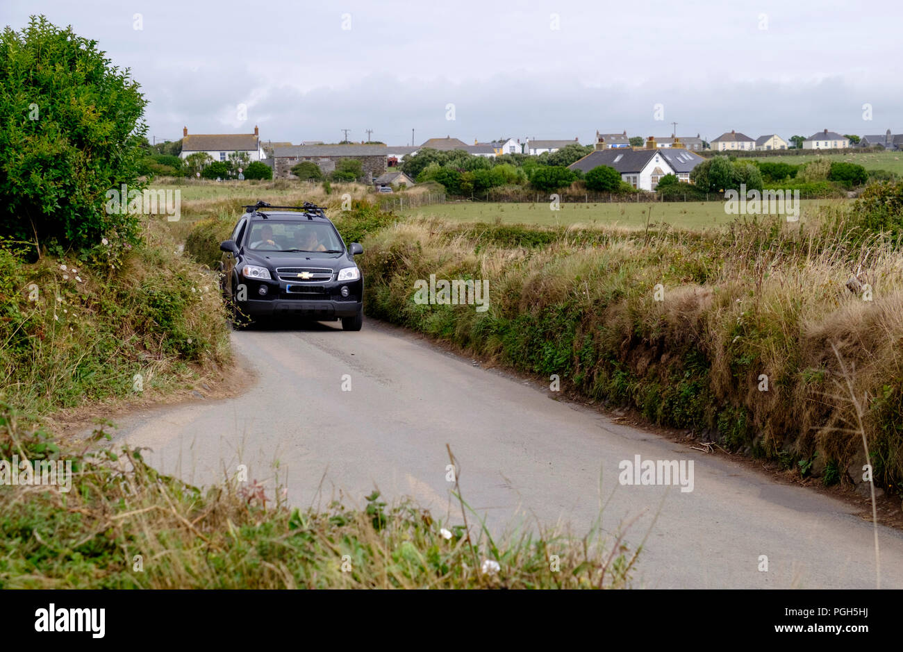 Traffic congestion in cornwall. Renowned for its narrow lanes with ...