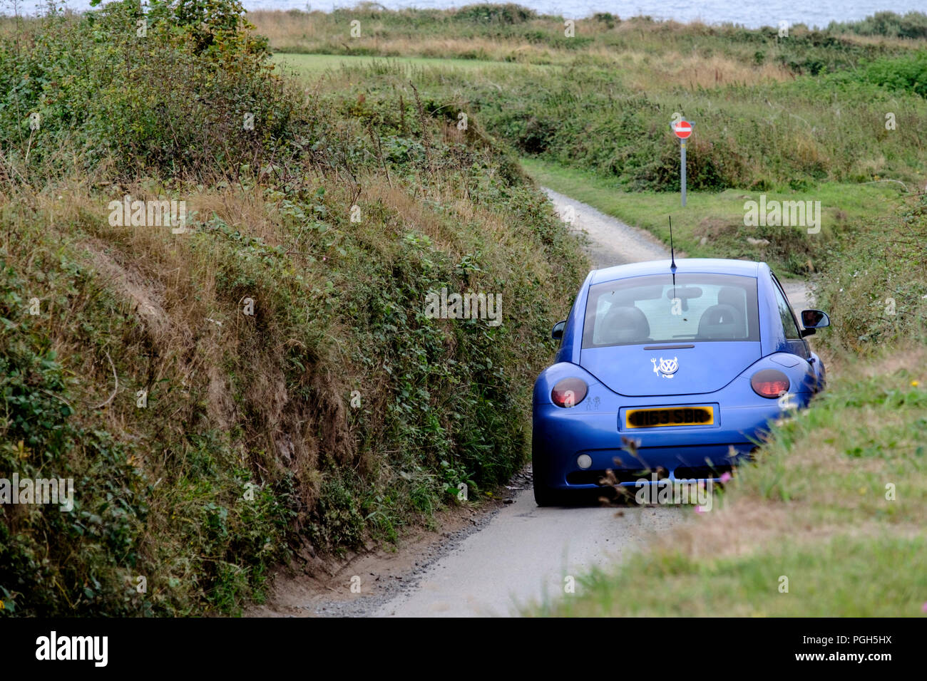 Traffic congestion in cornwall. Renowned for its narrow lanes with ...