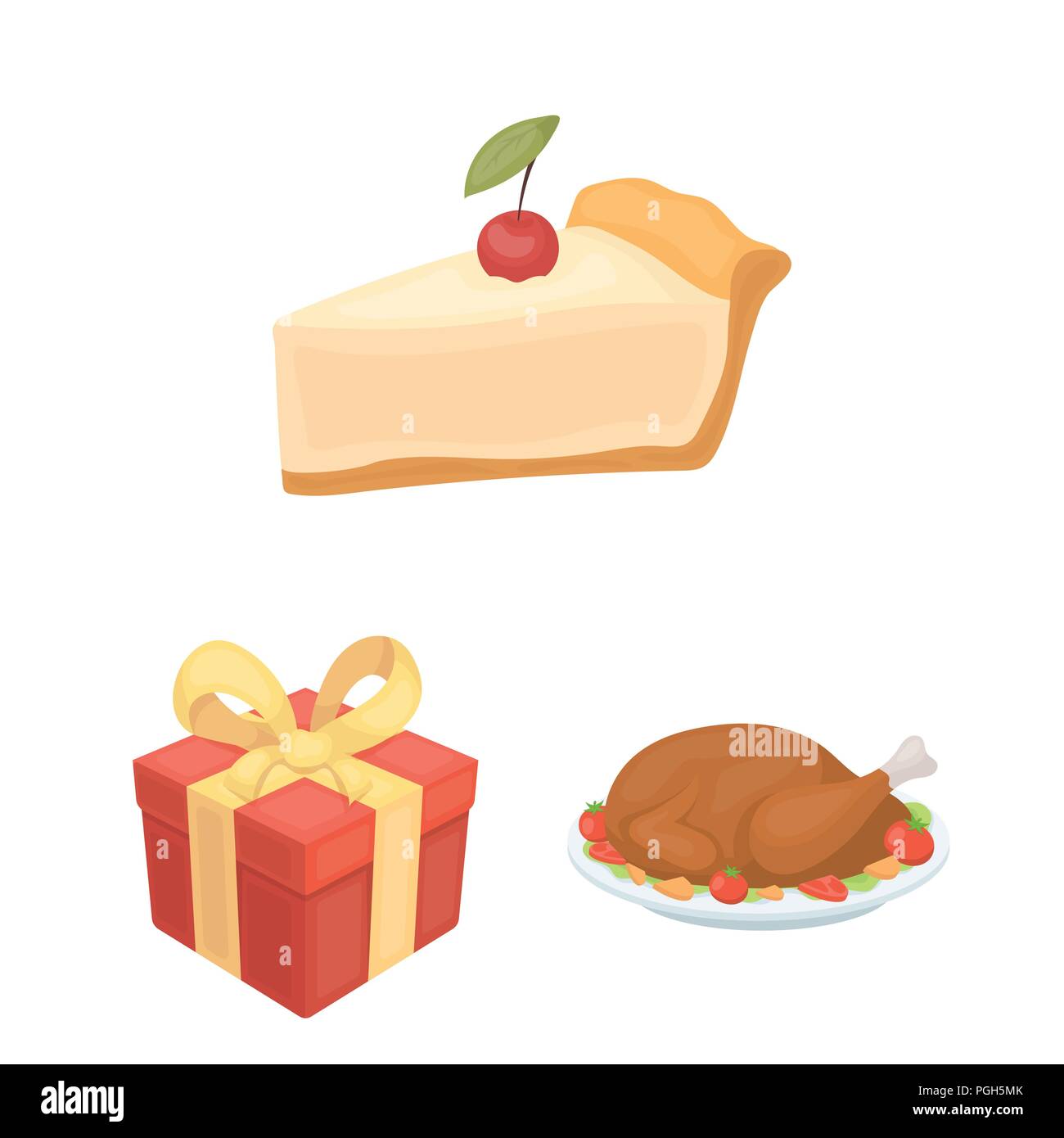 Canada Thanksgiving Day cartoon icons in set collection for design ...