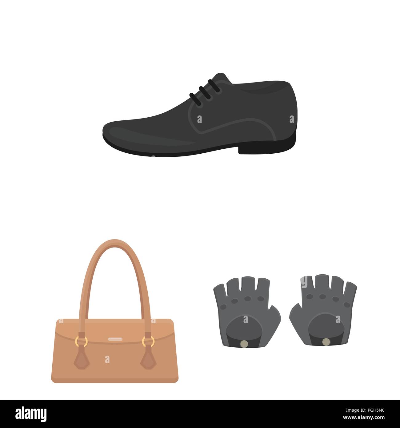 Clothes and accessories cartoon icons in set collection for design ...