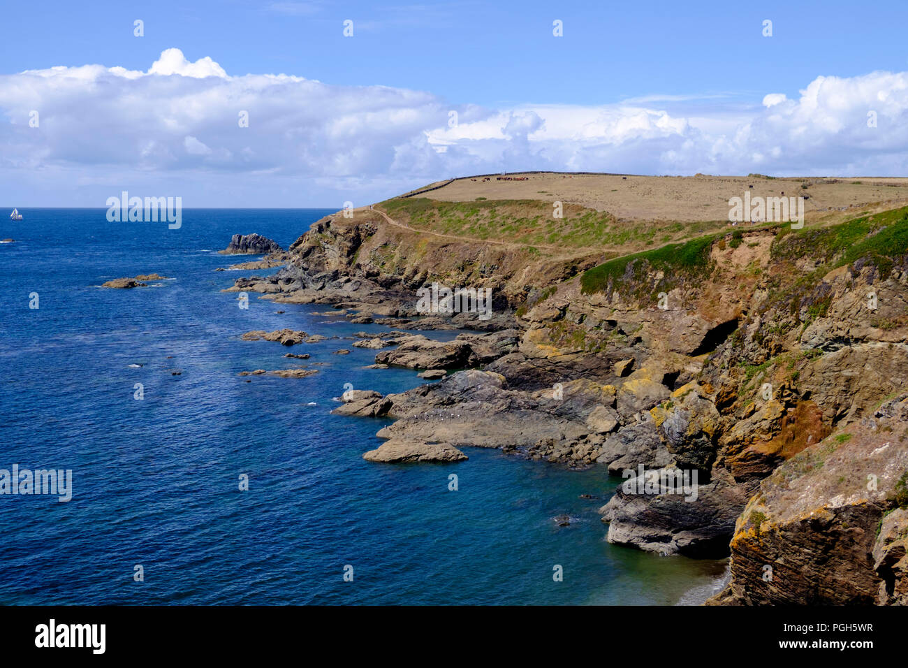 The most southerly point and Polpeor Cove Lizard cornwall England UK ...