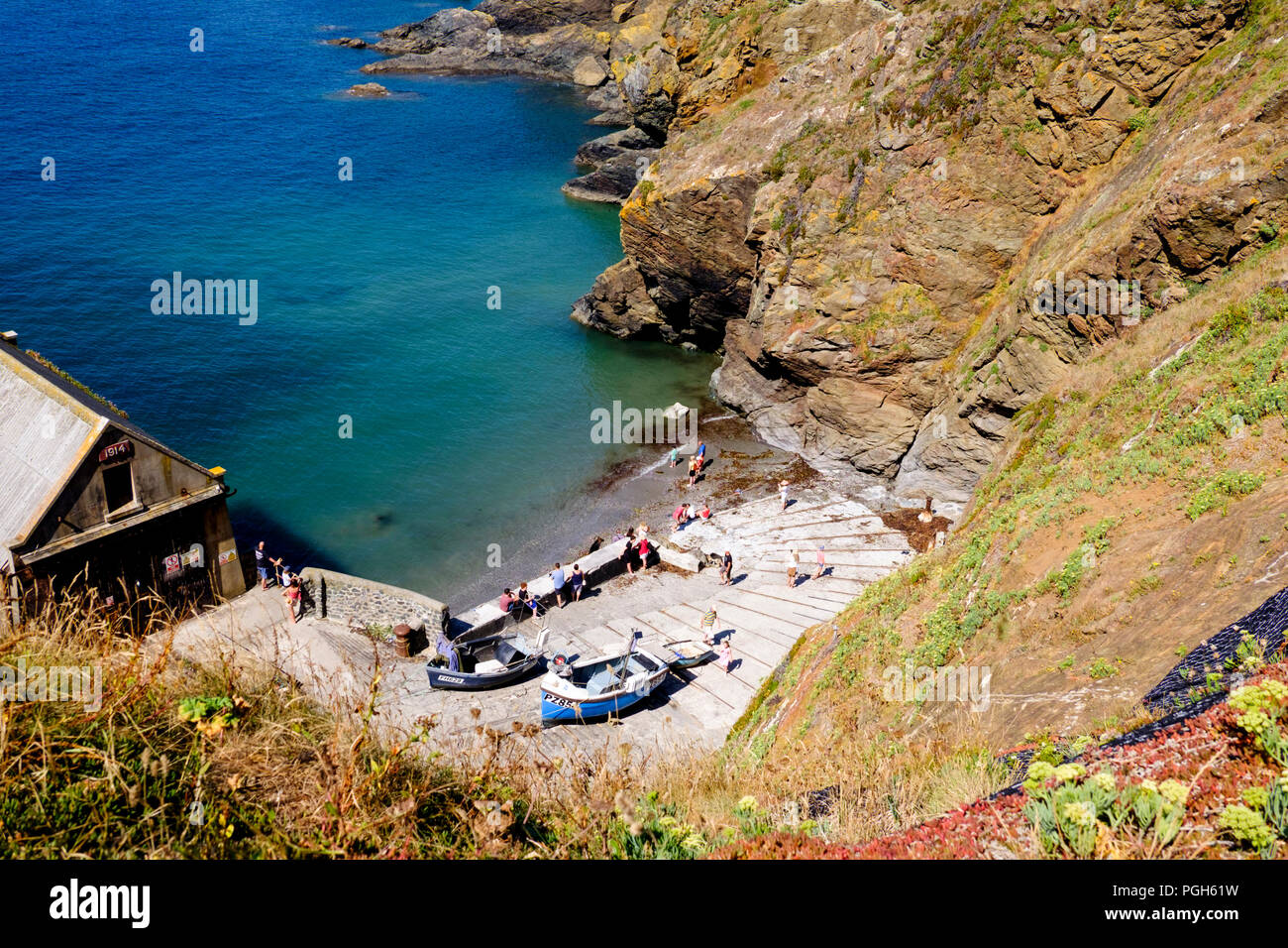 The most southerly point and Polpeor Cove Lizard cornwall England UK ...