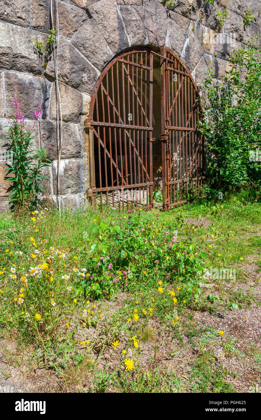 Large iron gate into the ramparts Stock Photo - Alamy