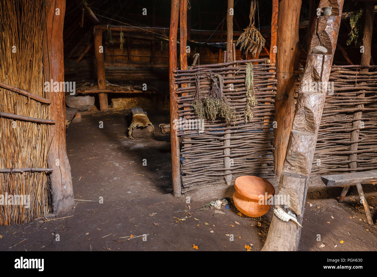 Reconstruction interior neolithic house hi-res stock photography and ...