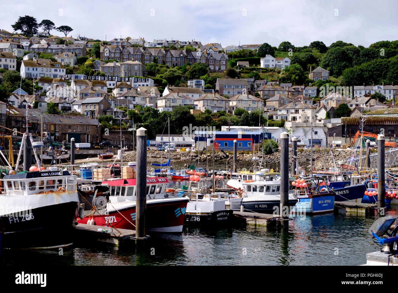 Around Newlyn an active fishing village on the Cornish coast. Cornwall ...