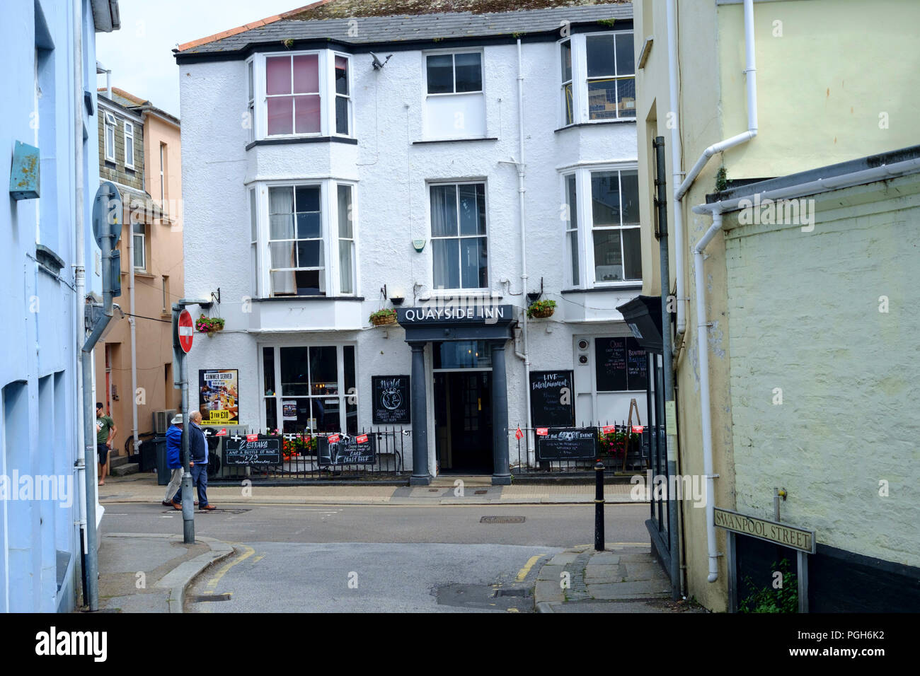 Falmouth a coastal town and Port in Cornwall England UK The quayside ...