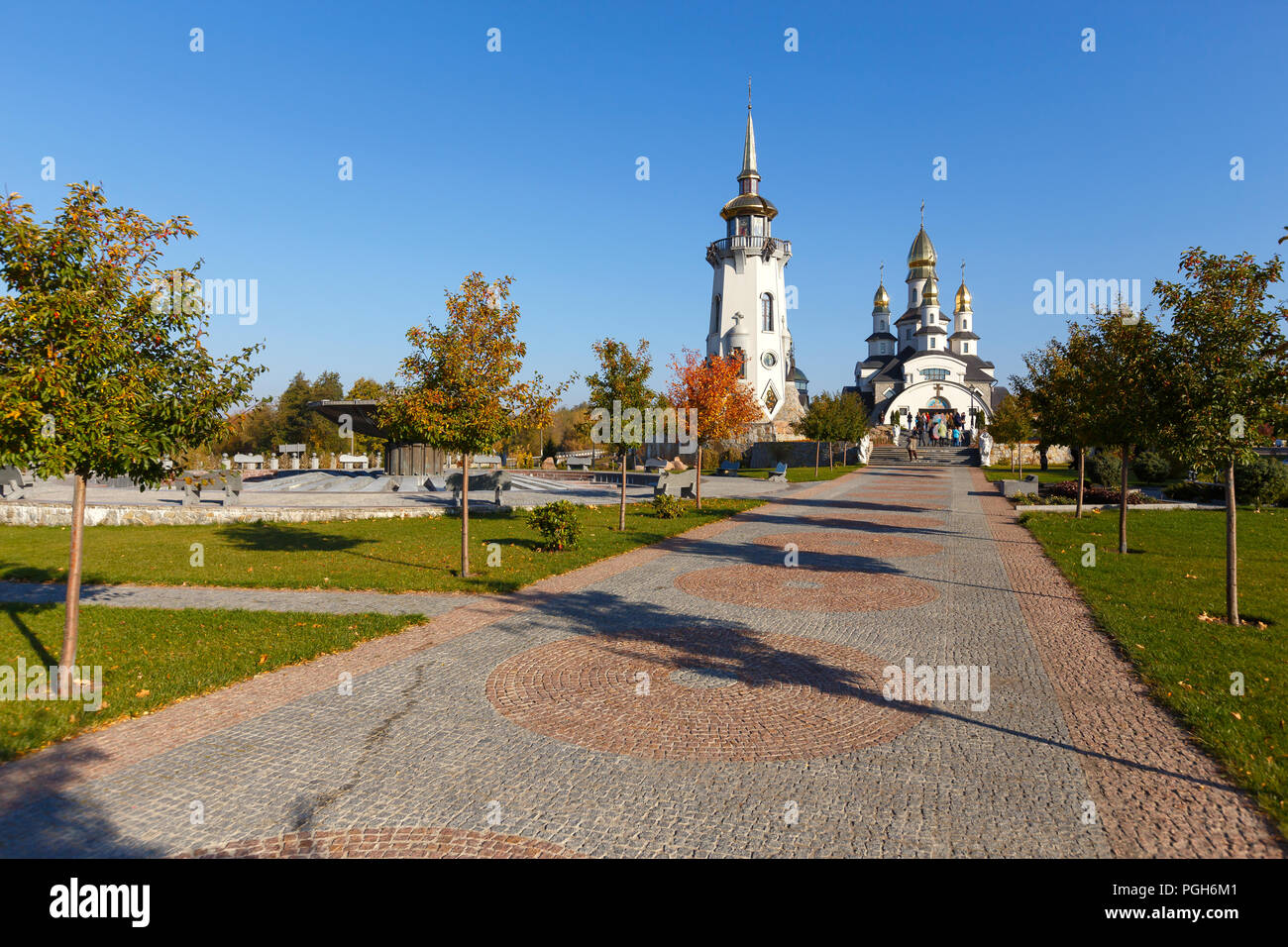 Alley in the village of Buki, the temple complex of the village of Buki ...