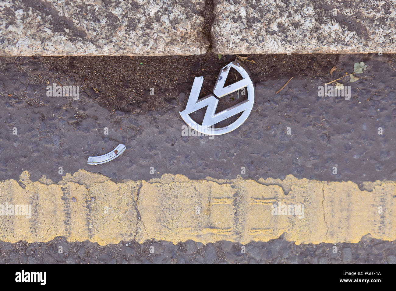 Volkswagen logo emblem broken hi-res stock photography and images - Alamy